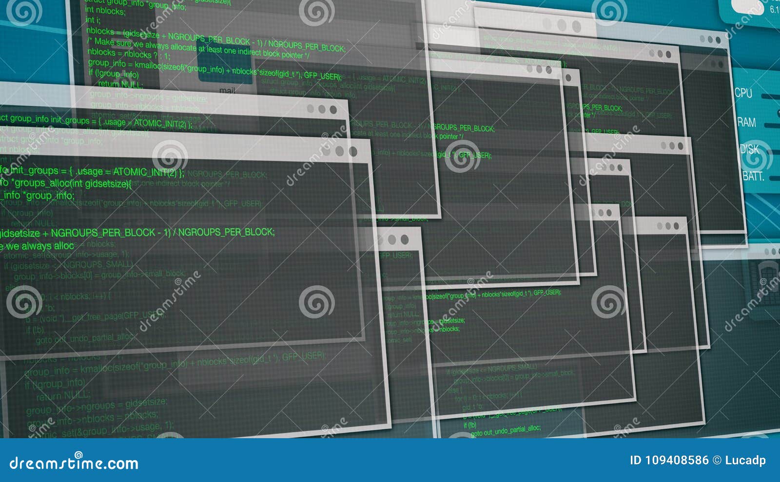 Computer Programming Concept Stock Illustration - Illustration of data ...