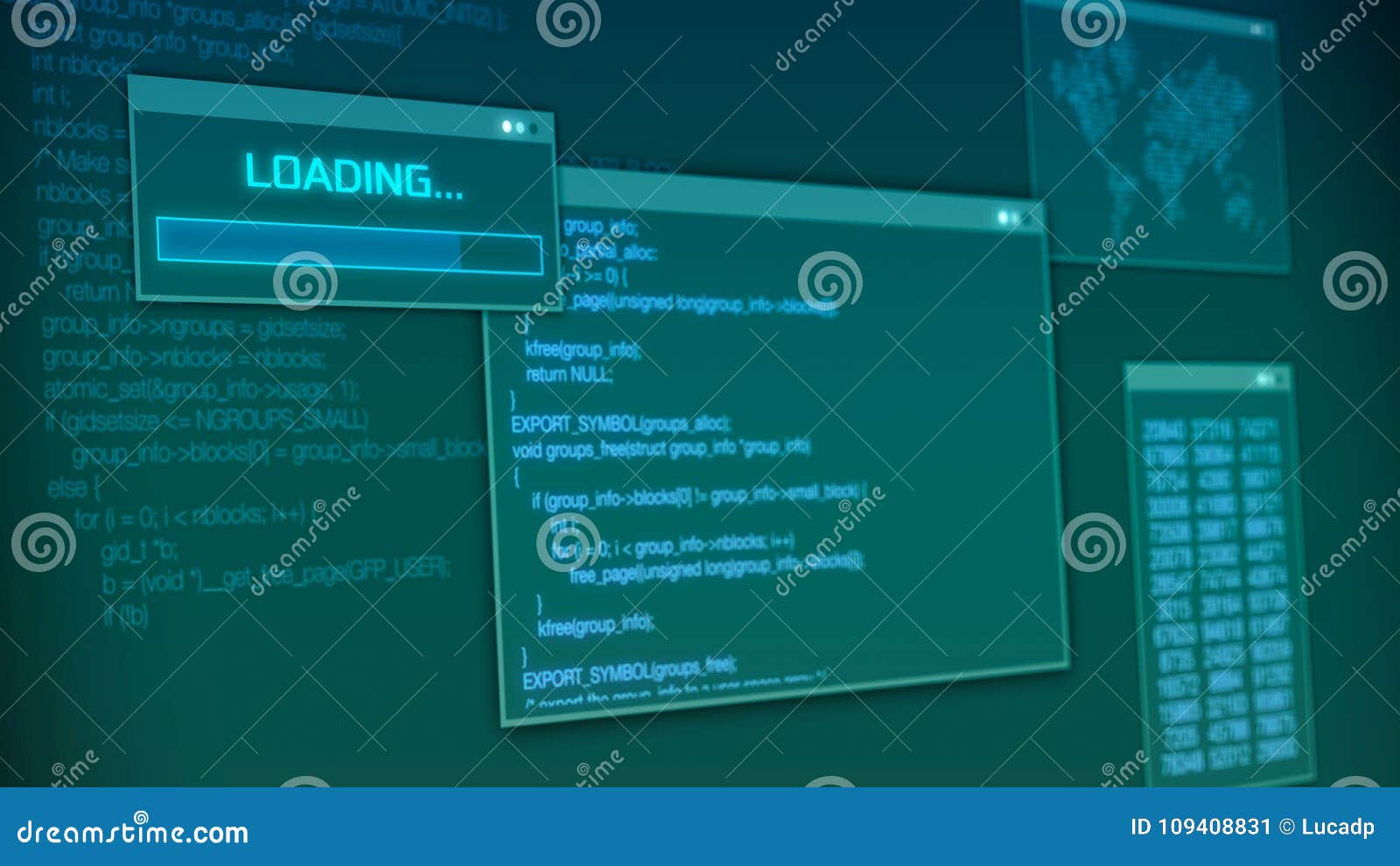 Computer Programming Concept Stock Illustration - Illustration of data ...