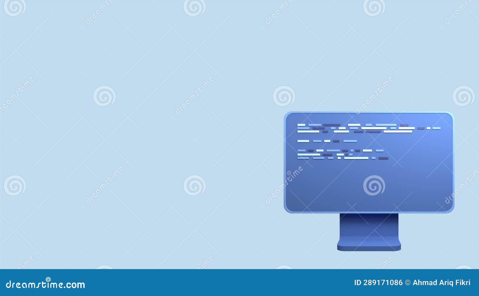 Computer Programming Or Developing Software Animation 3d Rendering Of Flat Monitor Coding 3d