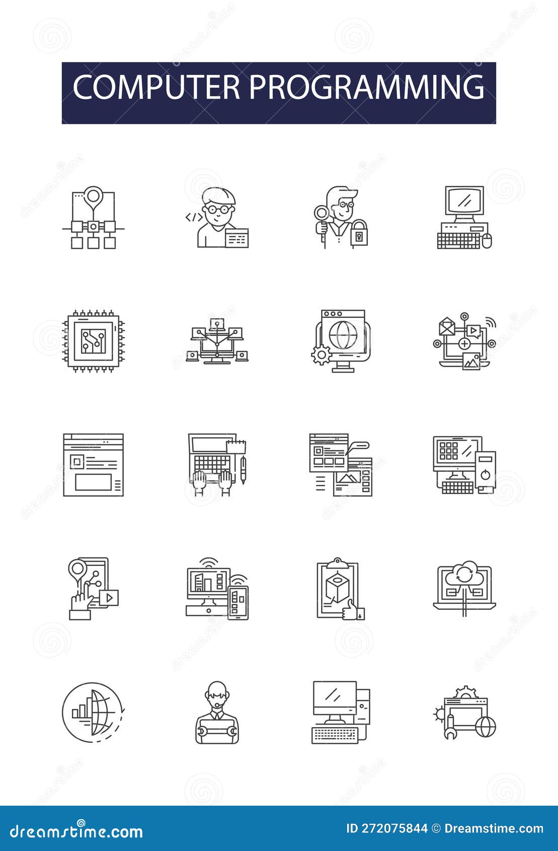 Compiler Outline Icon. Isolated Line Vector Illustration From ... Compiler Outline Icon. Isolated Line Vector Illustration From ...