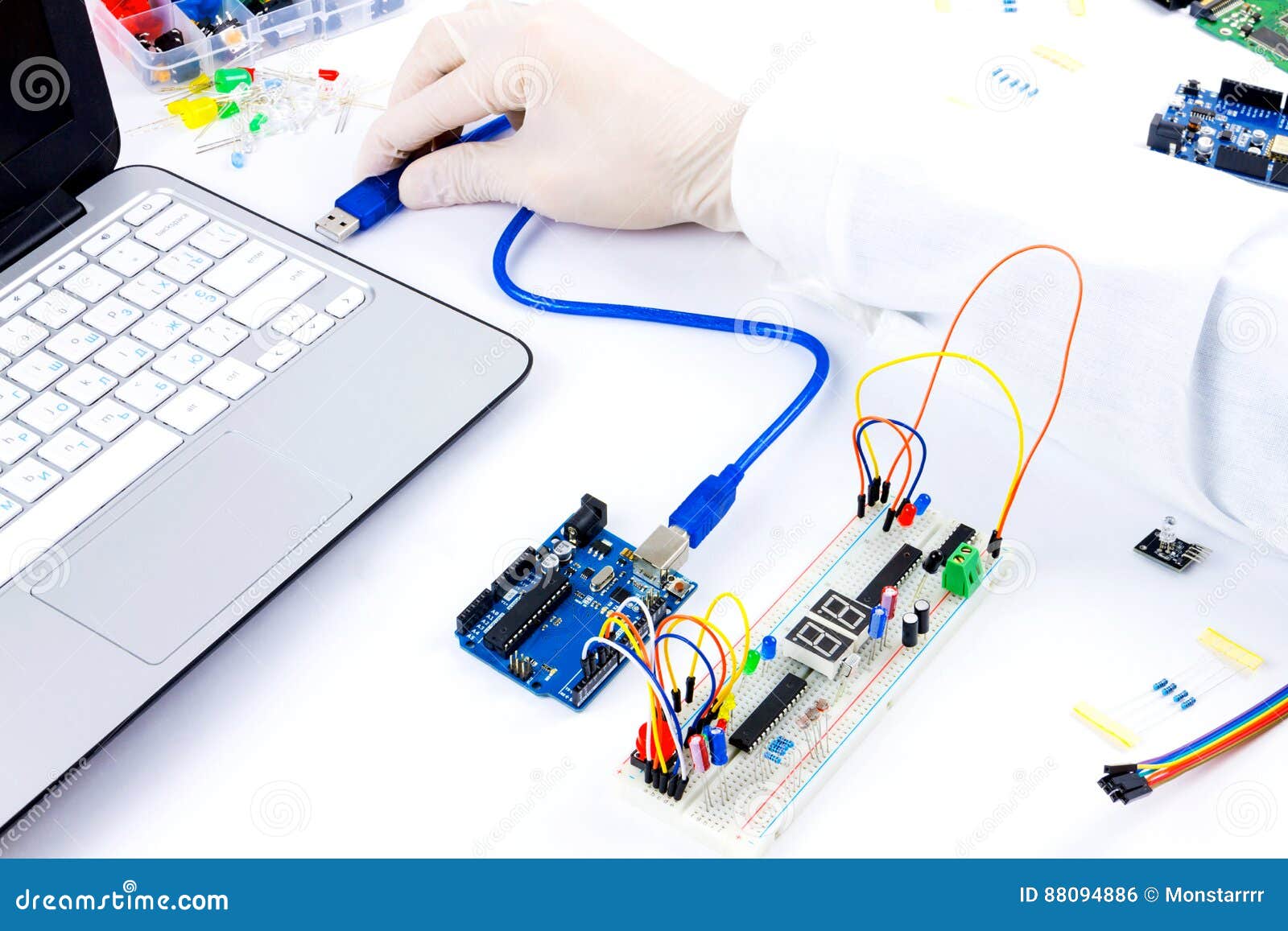 Computer Programming Microelectronics Stock Photo - Image of experiment ...