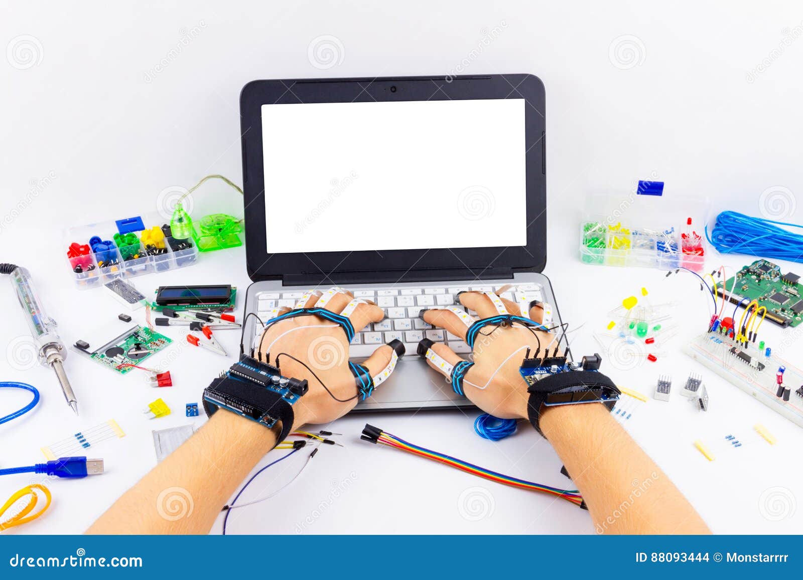 Computer Programming Microelectronics Stock Photo - Image of microchip ...