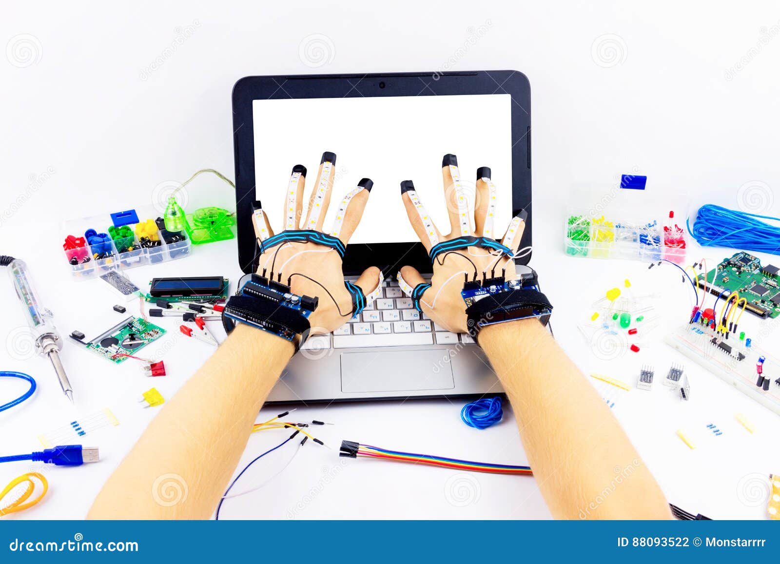 Computer Programming Microelectronics Stock Photo - Image of digital ...