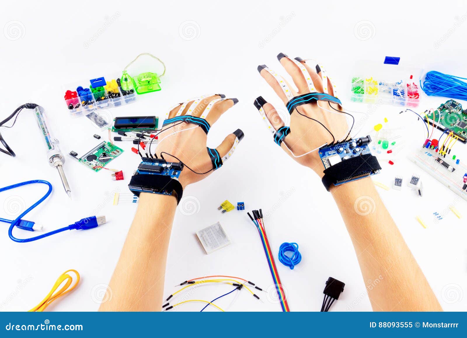 Computer Programming Microelectronics Stock Image - Image of fingers ...