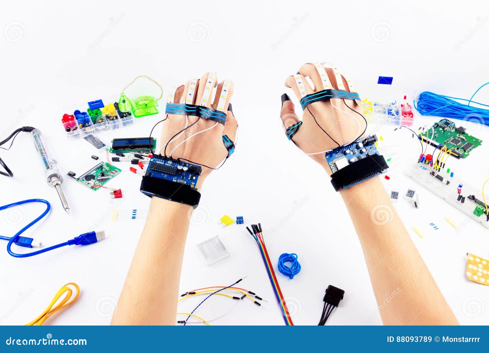 Computer Programming Microelectronics Stock Image - Image of hands ...