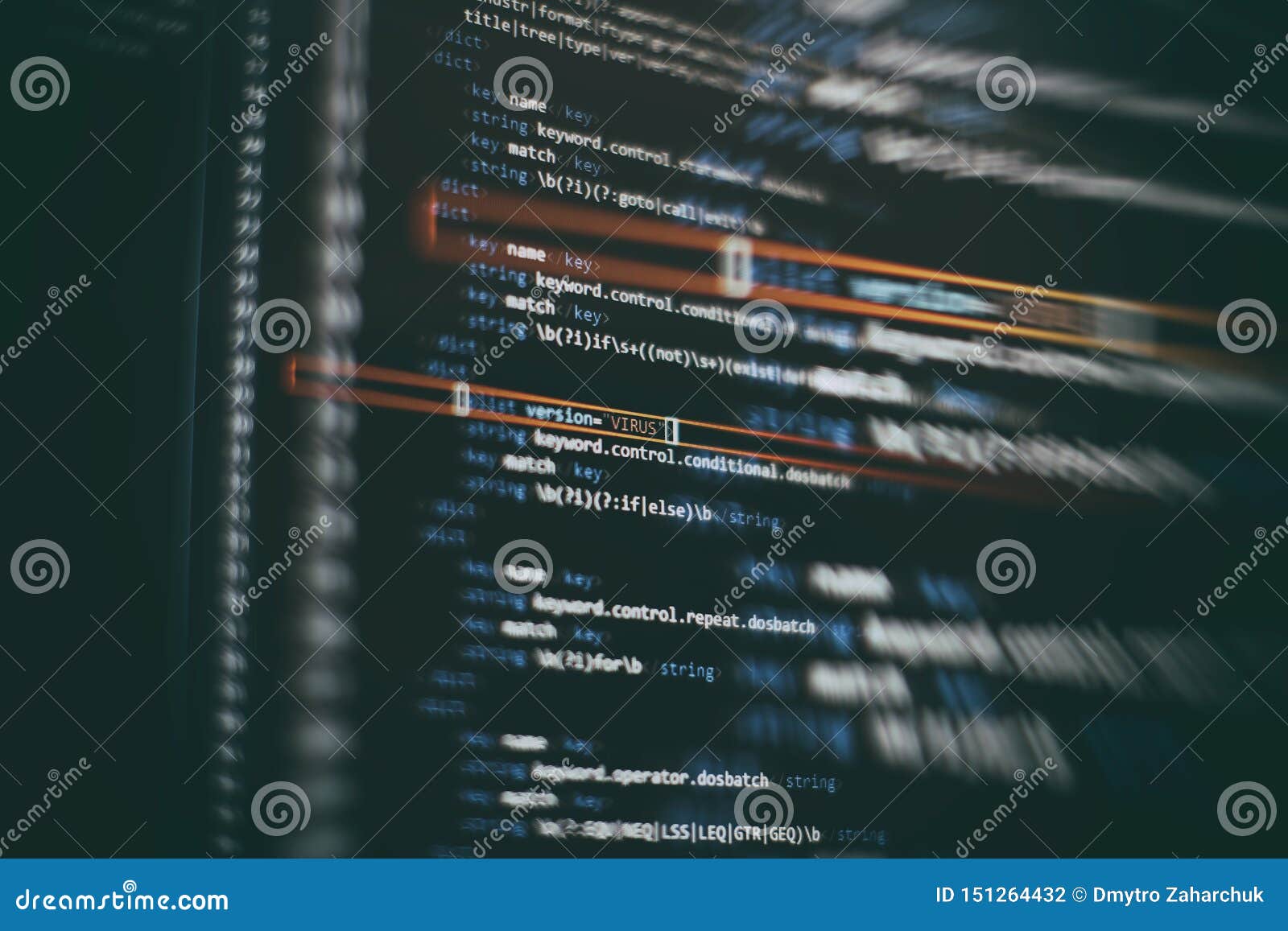 Programmer Developer Screen Web App Coding Script On Computer Modern Display Of Data Source