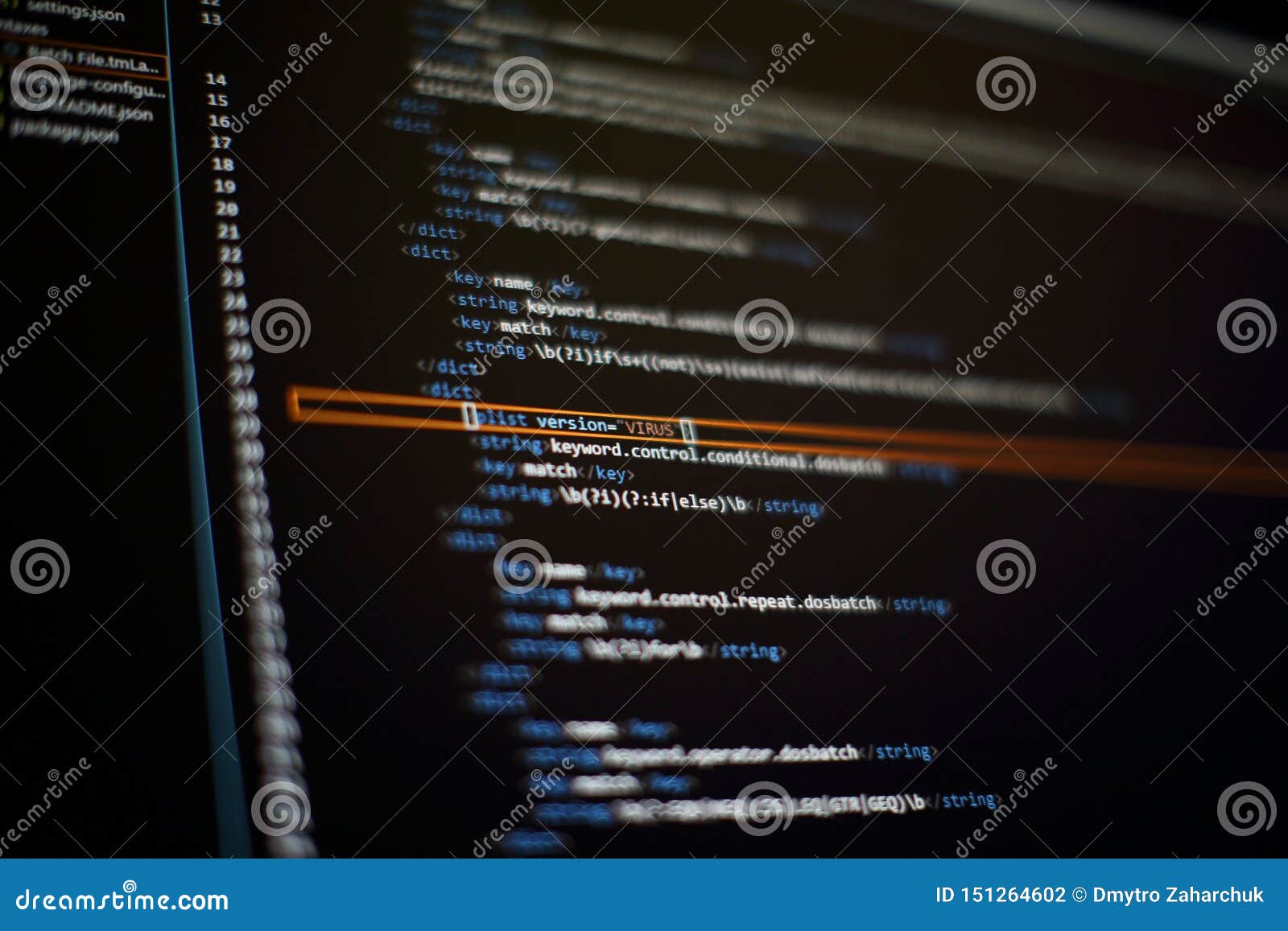 Programmer Developer Screen Web App Coding Script On Computer Modern Display Of Data Source