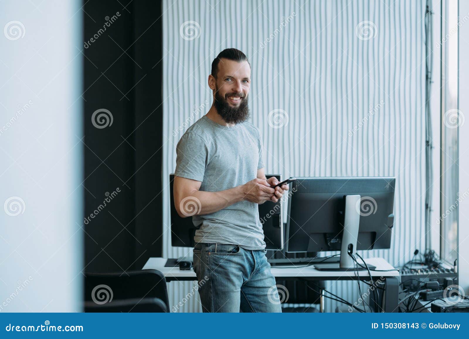 Computer Programming Software Developer Office Stock Image - Image of ...