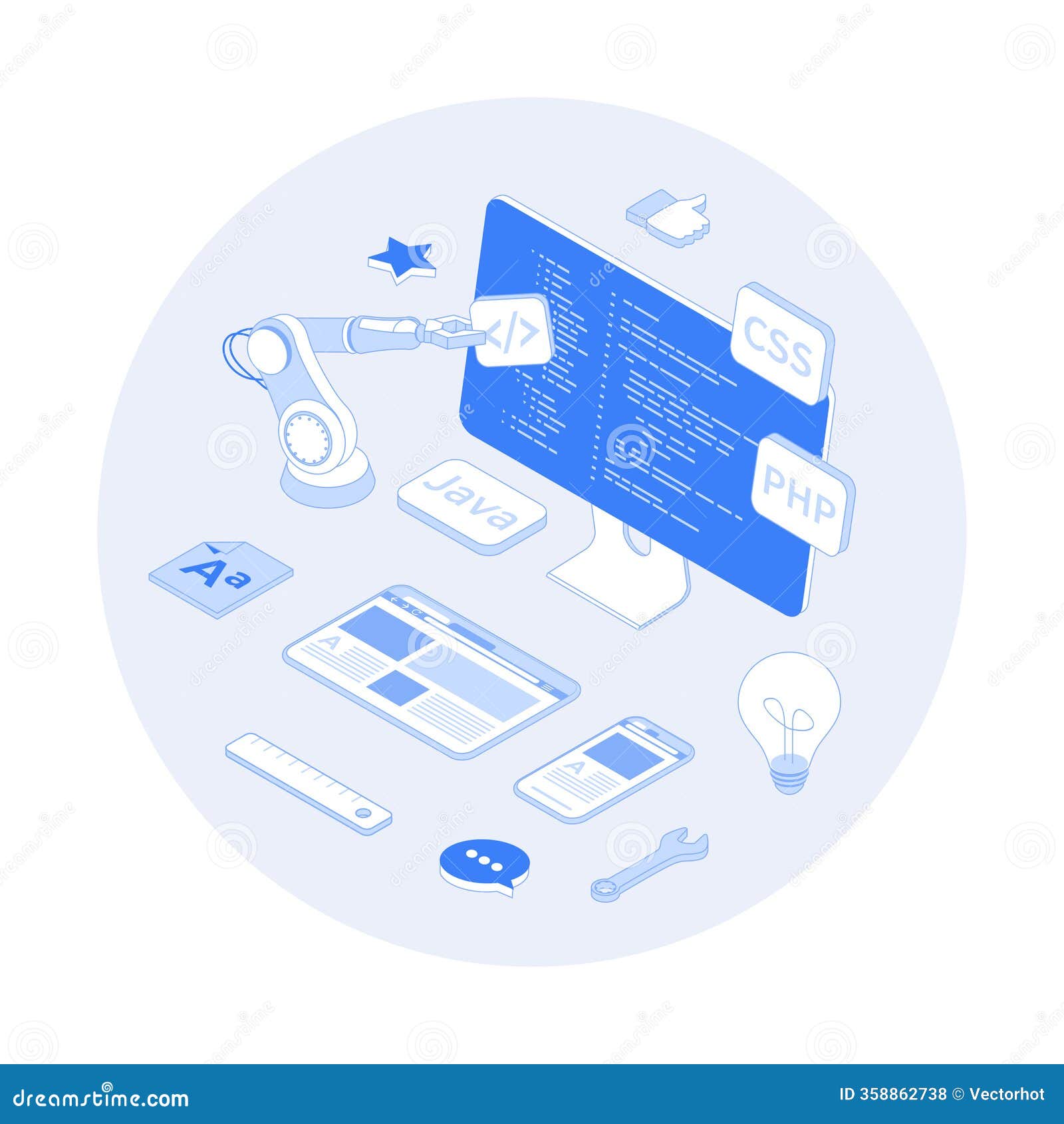 Programming And Software Development Web Page Banner, Program Code On ... Programming And Software Development Web Page Banner, Program Code On ...