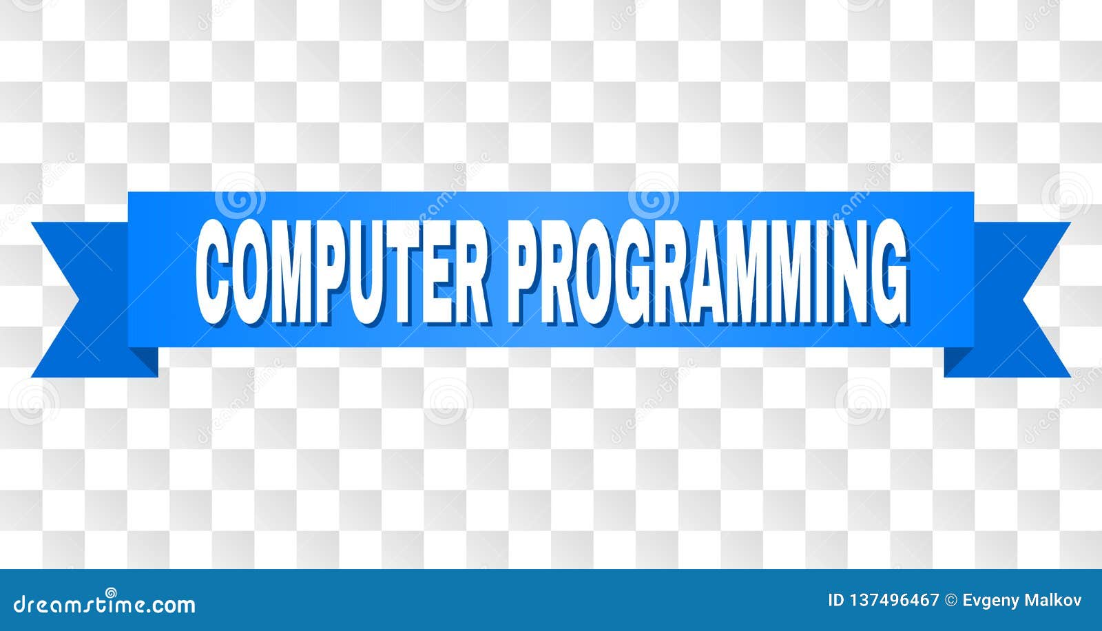 Blue Tape with COMPUTER PROGRAMMING Caption Stock Vector - Illustration ...