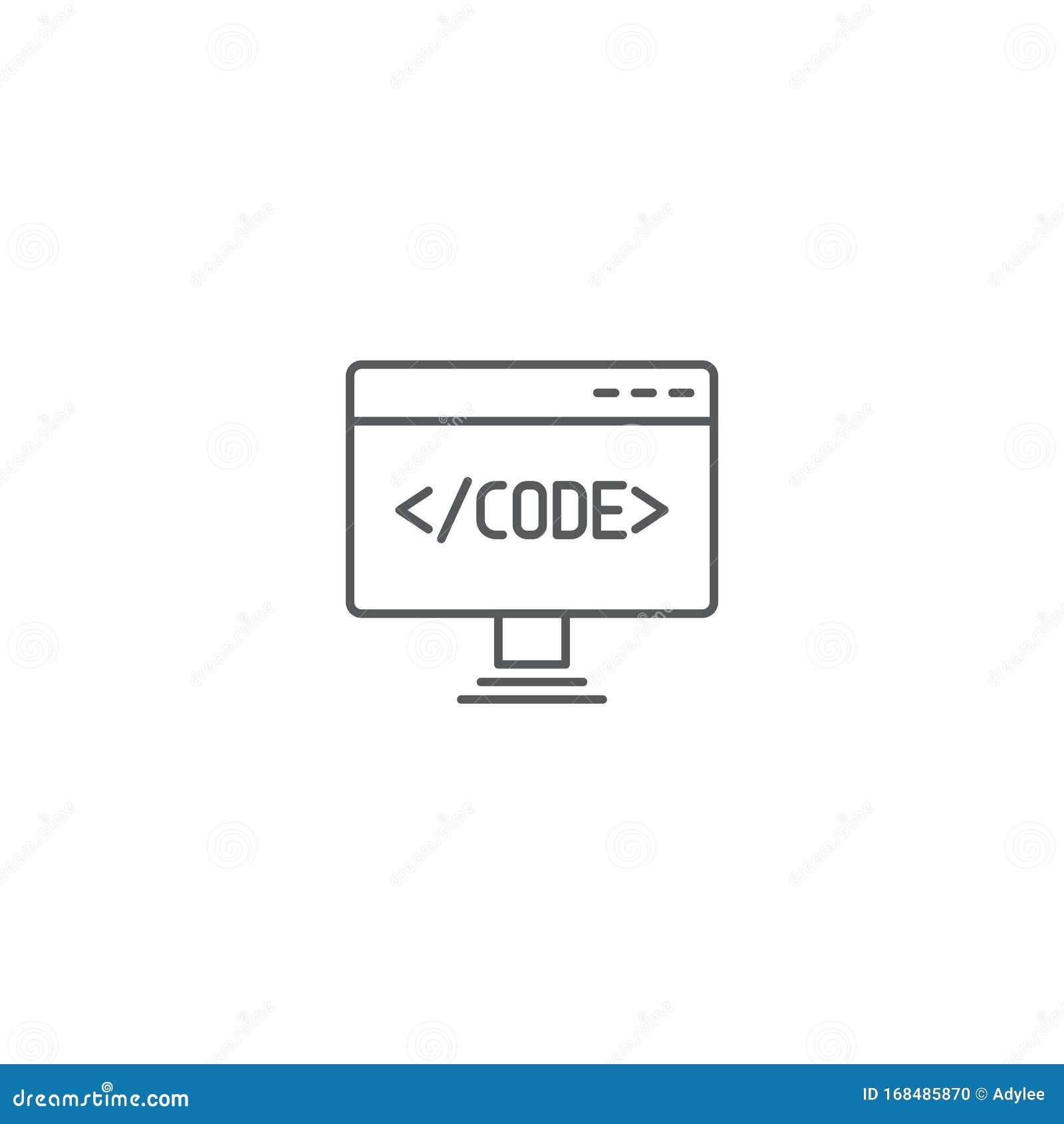 Computer Programming Vector Icon Symbol Isolated on White Background ...