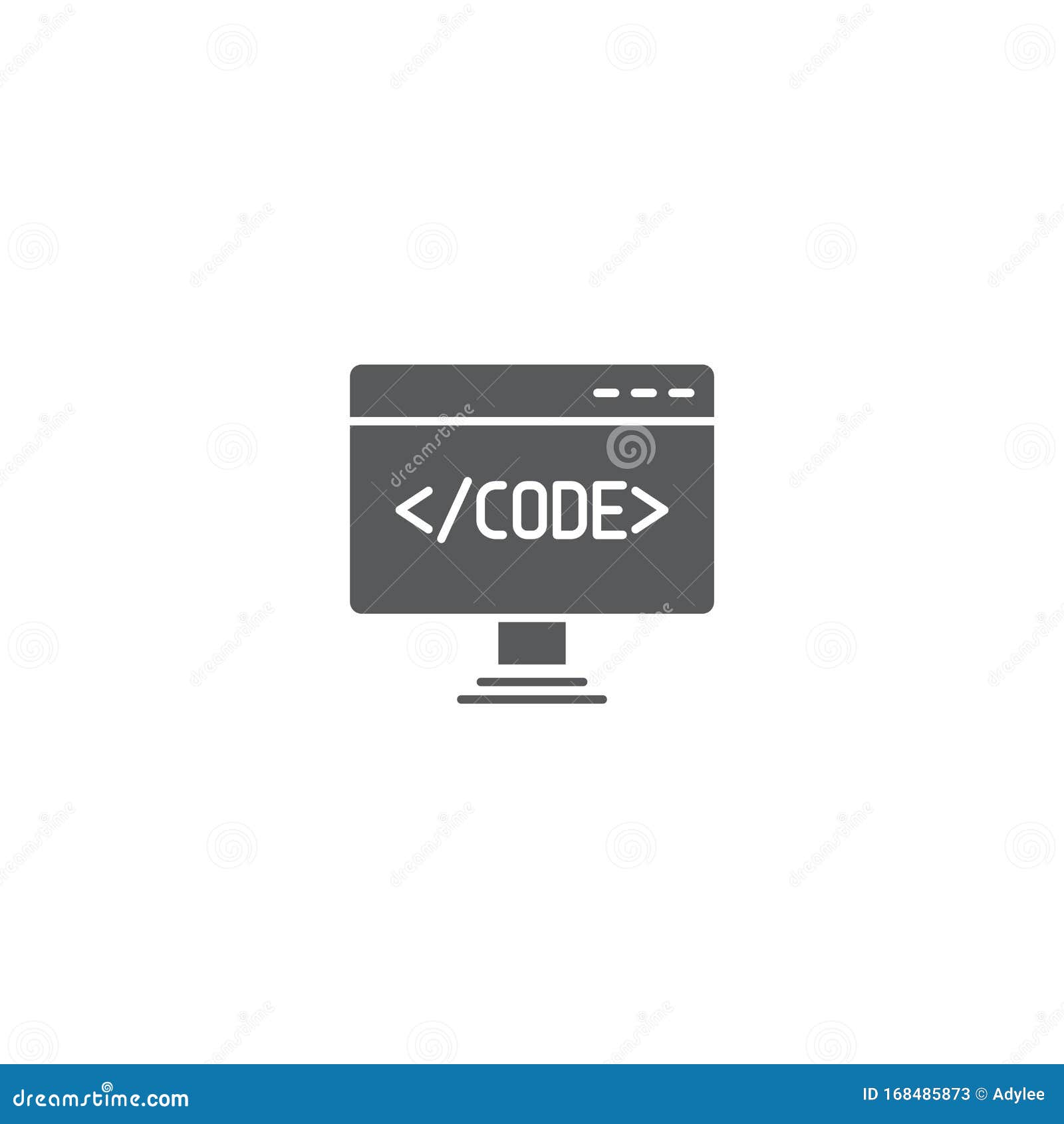 Computer Programming Vector Icon Symbol Isolated on White Background ...