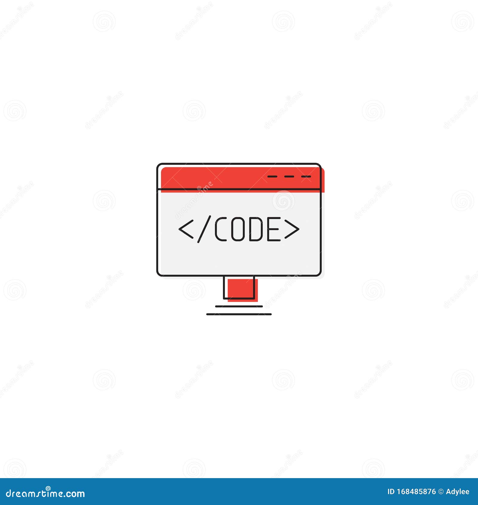 Computer Programming Vector Icon Symbol Isolated on White Background Stock Vector - Illustration ...