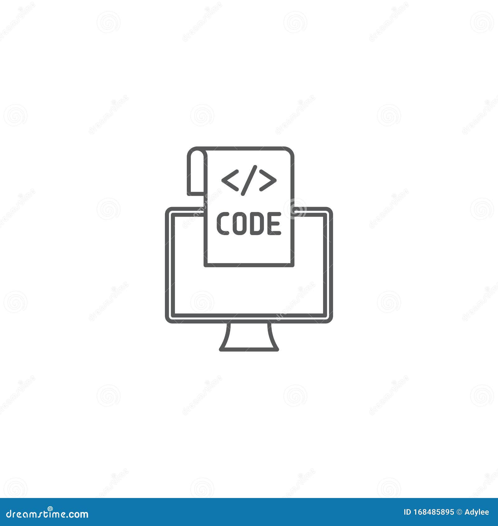 Computer Programming Vector Icon Symbol Isolated on White Background ...