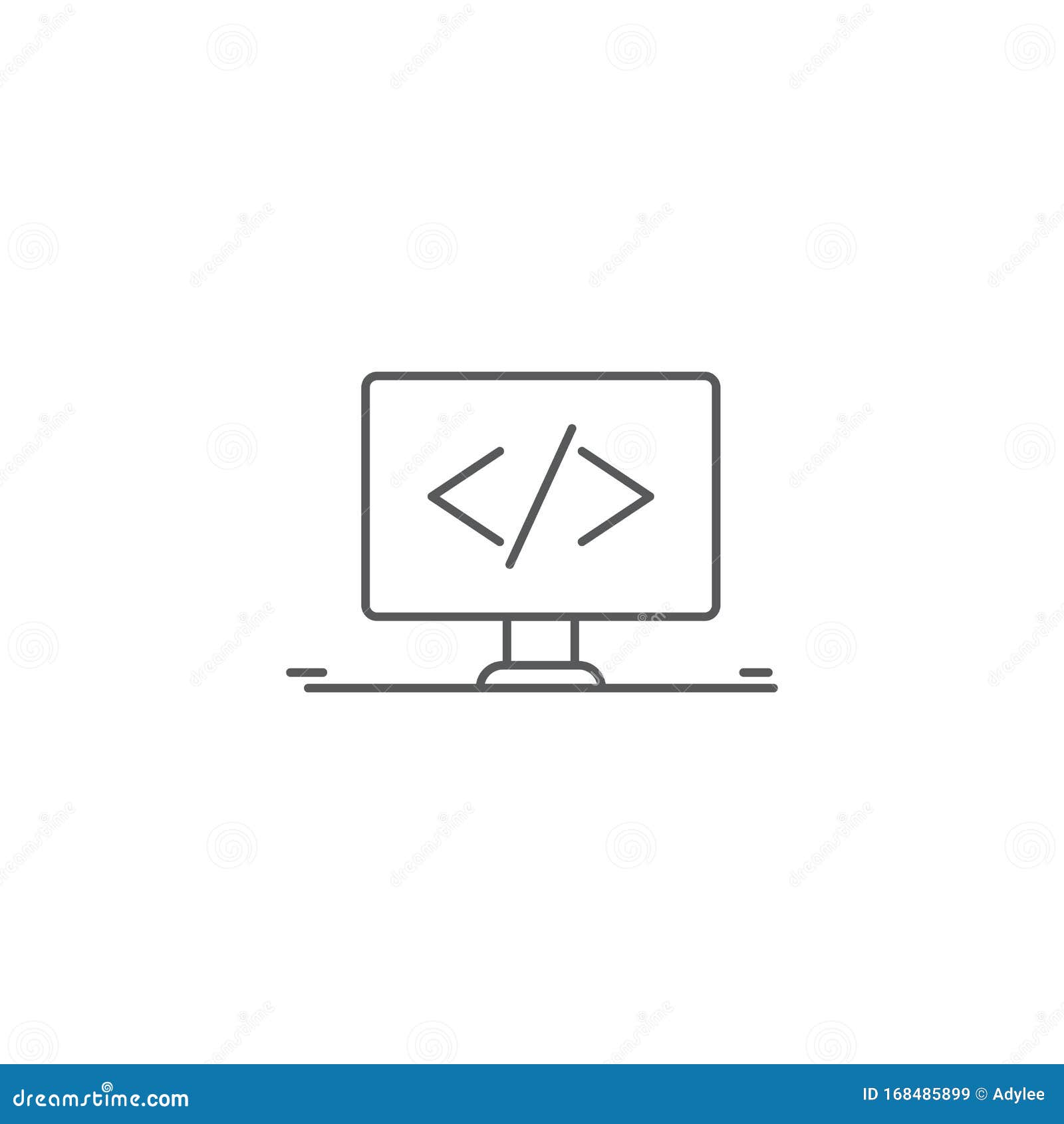 Computer Programming Vector Icon Symbol Isolated on White Background ...