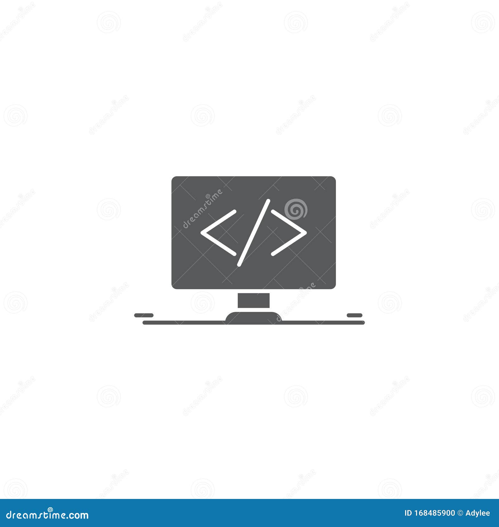 Computer Programming Vector Icon Symbol Isolated on White Background ...
