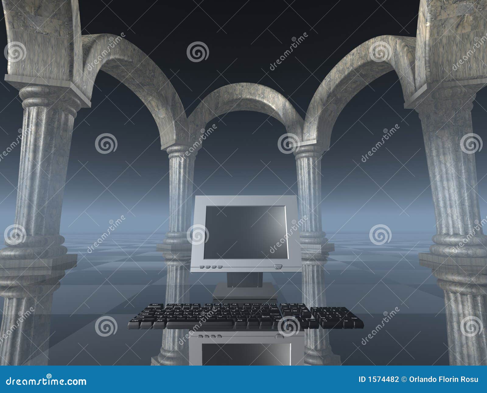 Computer protection stock illustration. Illustration of arch - 1574482
