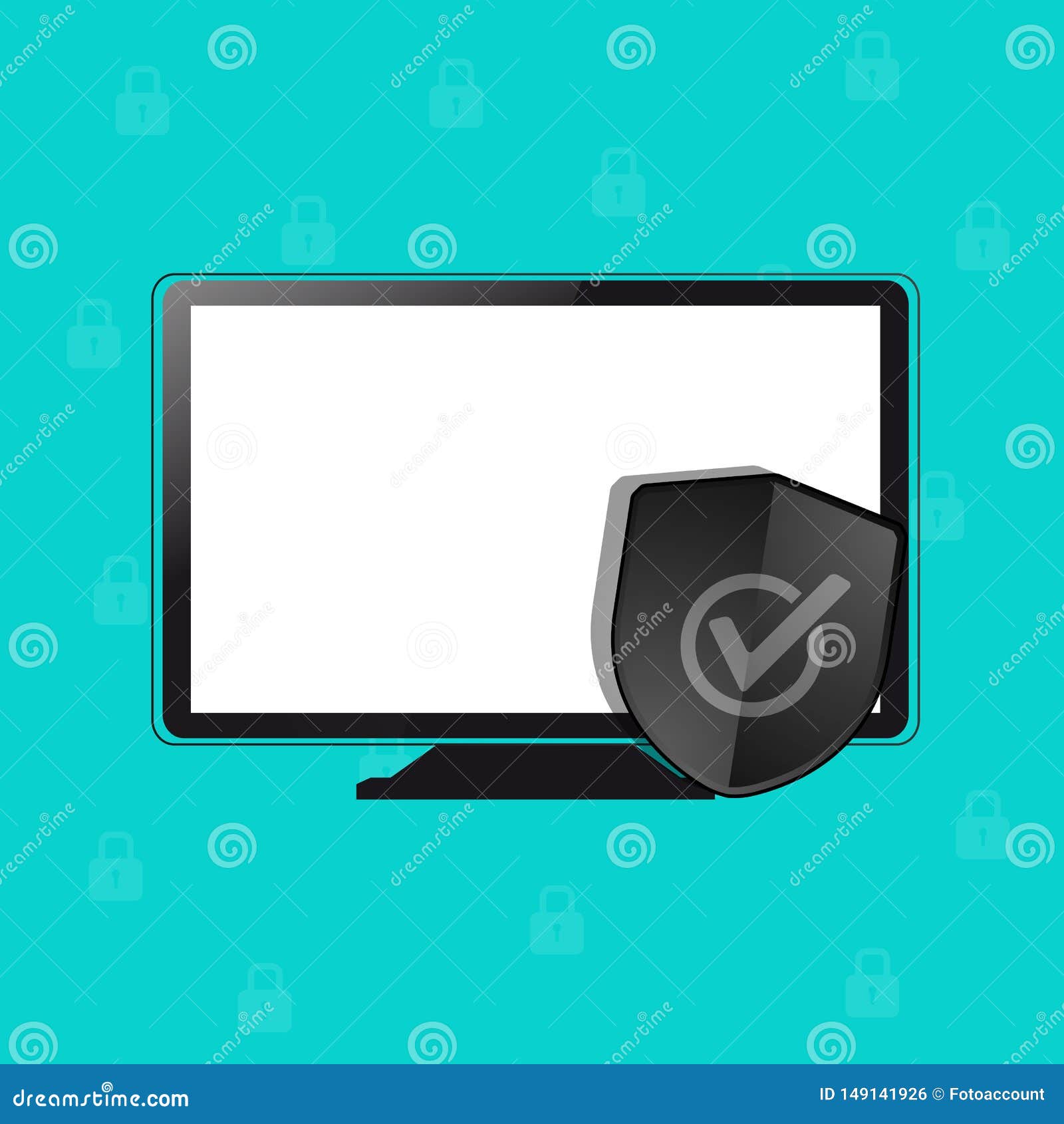 Computer Protection Security Shield, Internet Firewall Antivirus ...