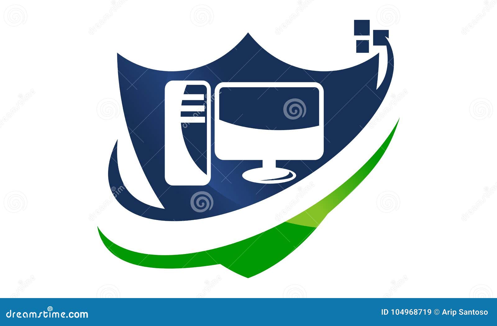 Computer Protection Template Stock Vector - Illustration of computer ...