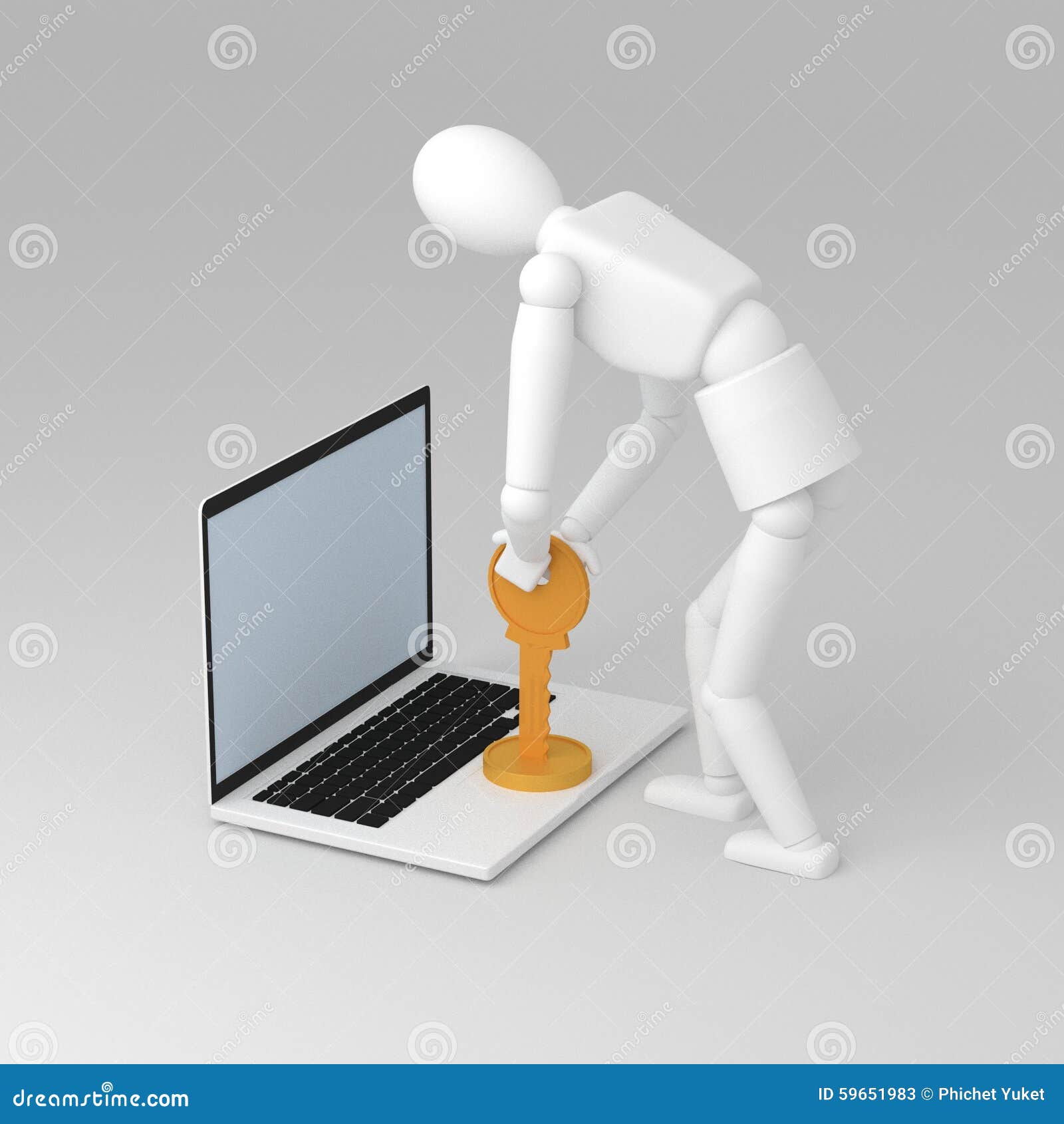 Computer puppet stock illustration. Illustration of render - 59651983