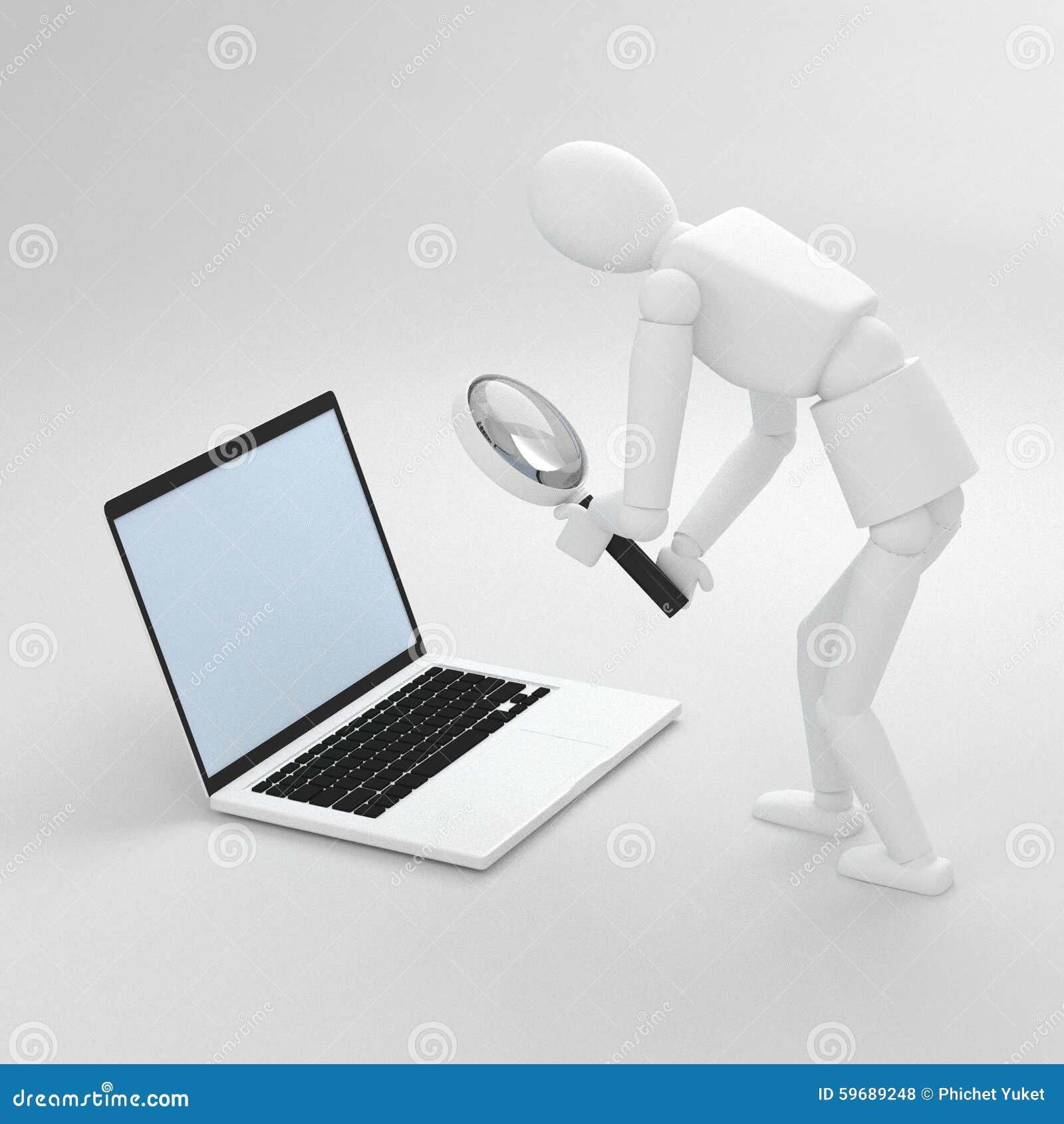 Computer puppet stock illustration. Illustration of touchpad - 59689248