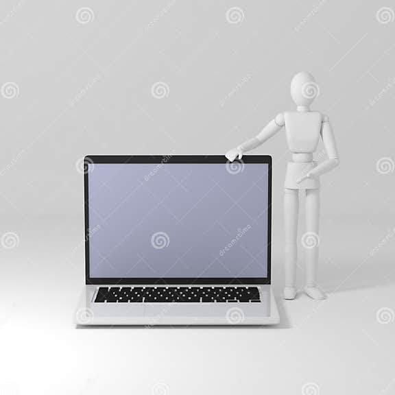 Computer puppet stock illustration. Illustration of puppet - 59801004