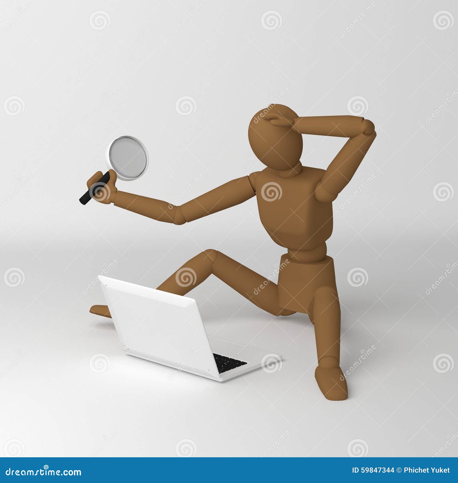 Computer puppet stock illustration. Illustration of life - 59847344