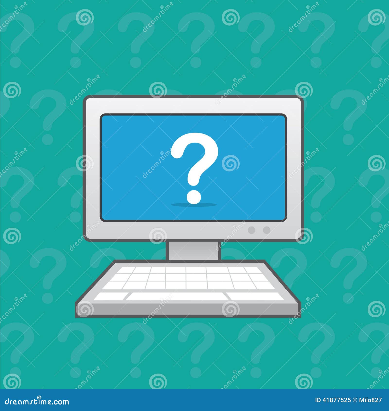Computer Question Mark Stock Vector - Image: 41877525