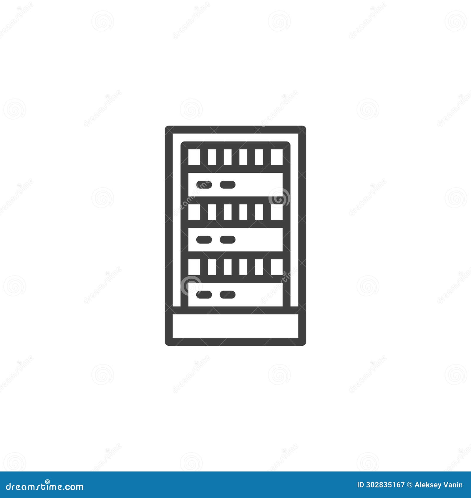 Computer Rack Server Line Icon Stock Vector - Illustration of simple ...