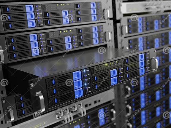 Computer rack servers stock illustration. Illustration of business ...