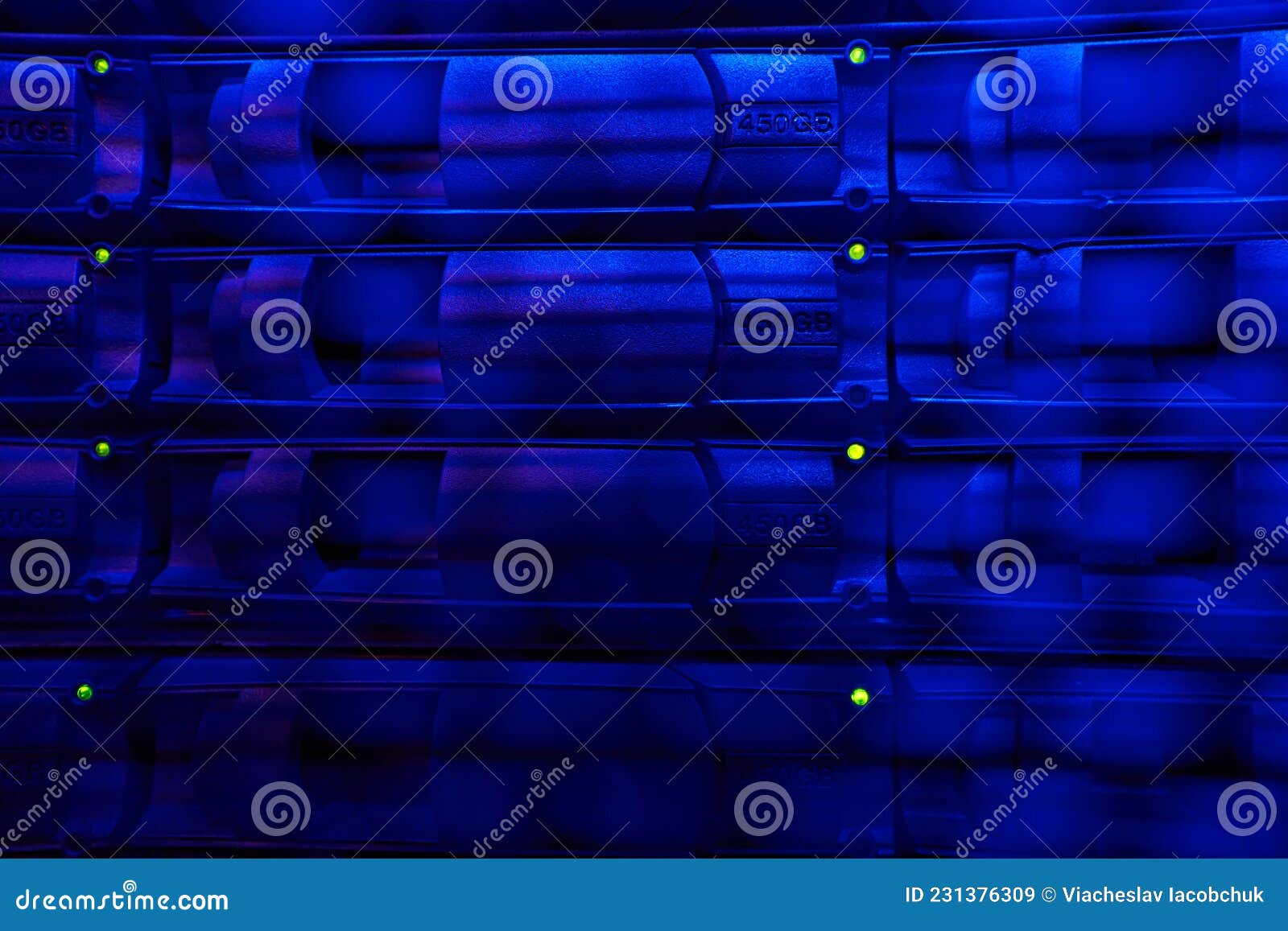 Computer Racks with Storage Information in Data Center Stock Image ...