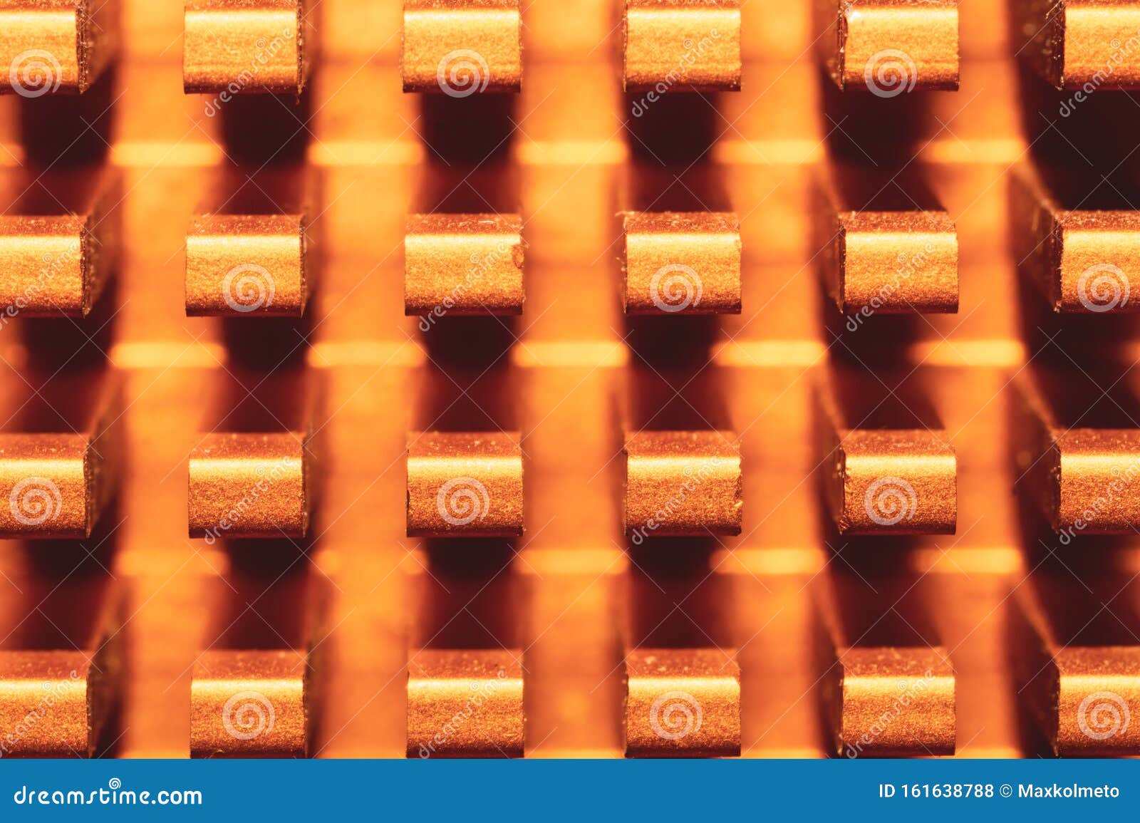 Computer Radiator Abstract Macro Background. Processor Cooling System ...