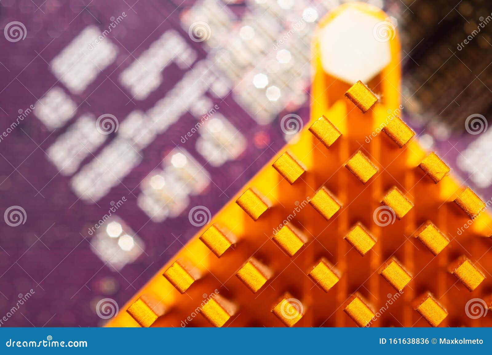 Computer Radiator Abstract Macro Background. Processor Cooling System ...