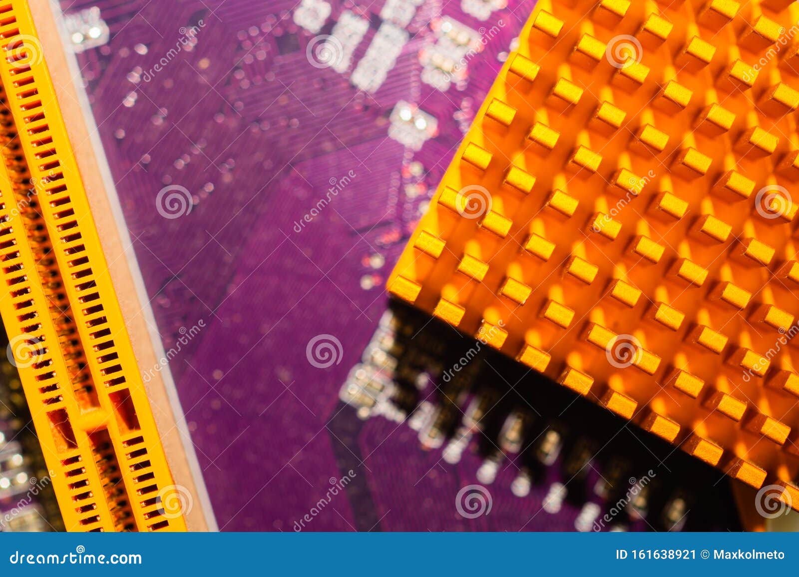 Computer Radiator Abstract Macro Background. Processor Cooling System ...