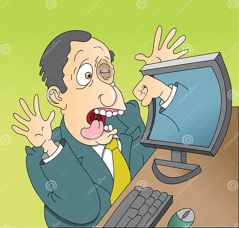 Computer Rage stock vector. Illustration of funny, rage - 14699135