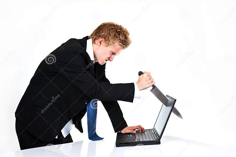 Computer rage stock photo. Image of damaged, annoyance - 16109340