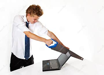 Computer rage stock image. Image of angered, damaging - 16109719