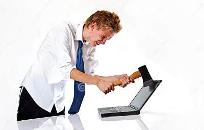 Computer rage stock photo. Image of angry, damage, damaging - 16109730