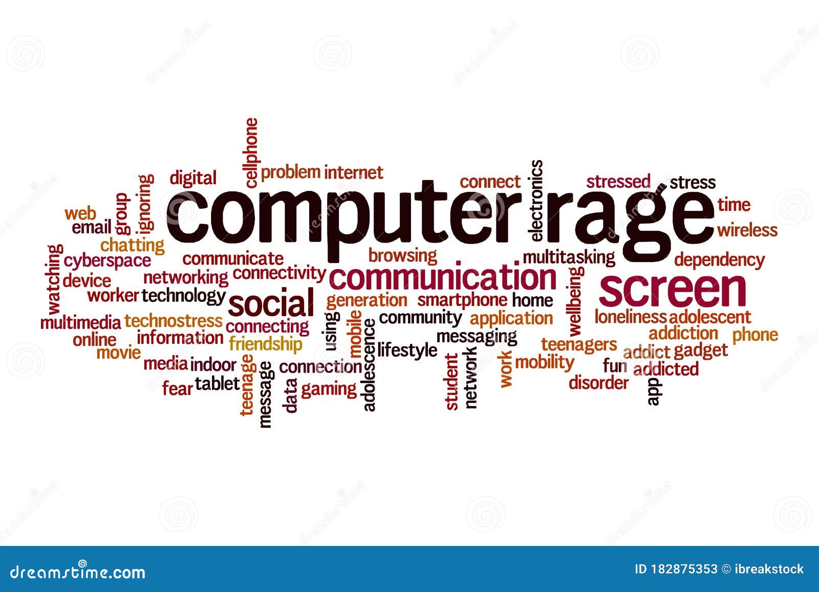 Computer Rage Cloud Concept Stock Illustration - Illustration of ...