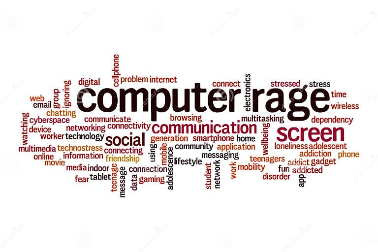 Computer Rage Cloud Concept Stock Illustration - Illustration of ...