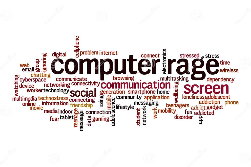 Computer Rage Cloud Concept Stock Illustration - Illustration of ...