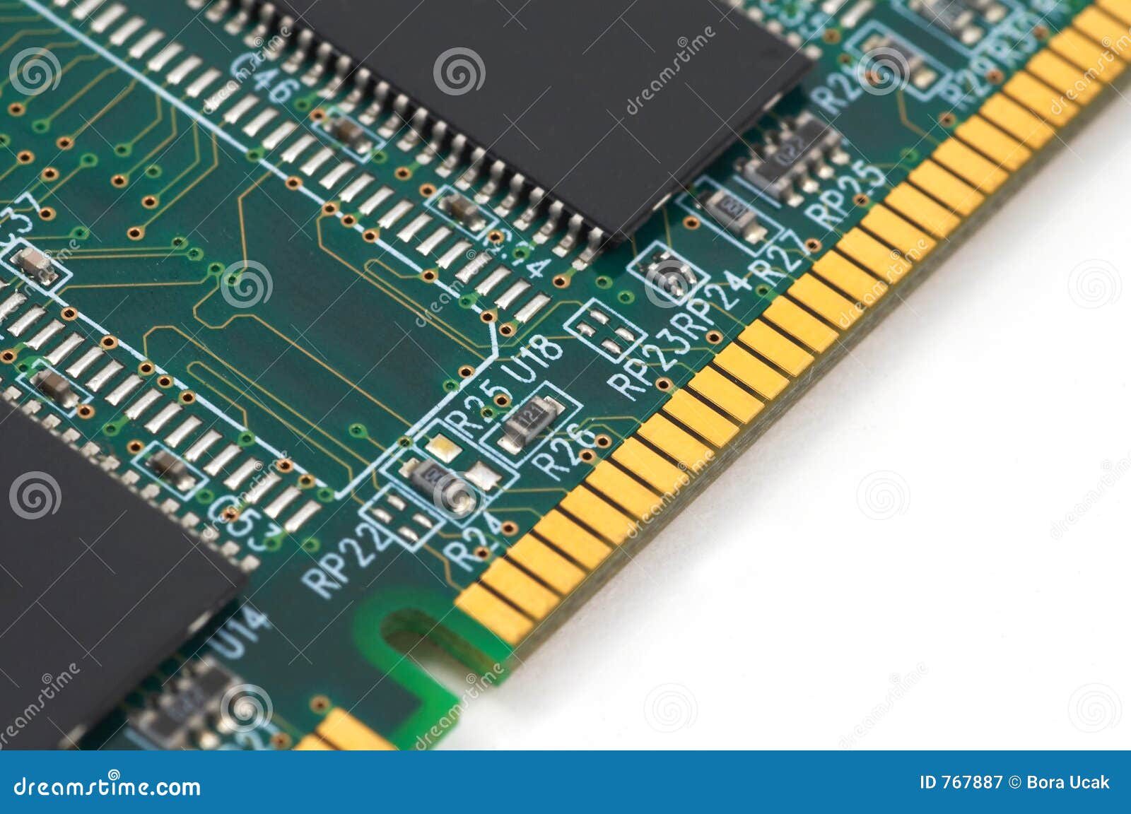 Computer ram stock image. Image of curcuit, frame, capacitor - 767887