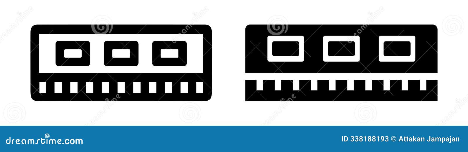 Computer Ram Cartoon Doodle, Vector. Stock Vector - Illustration of ...