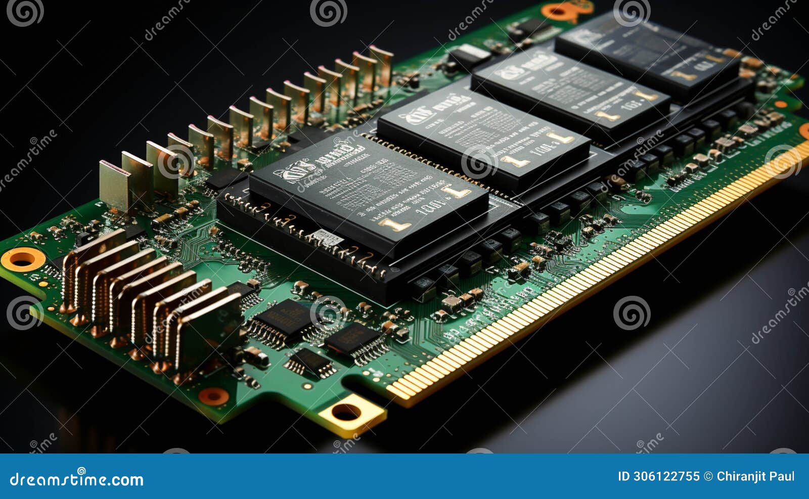 Computer RAM (Desktop) Isolated on White Stock Illustration ...