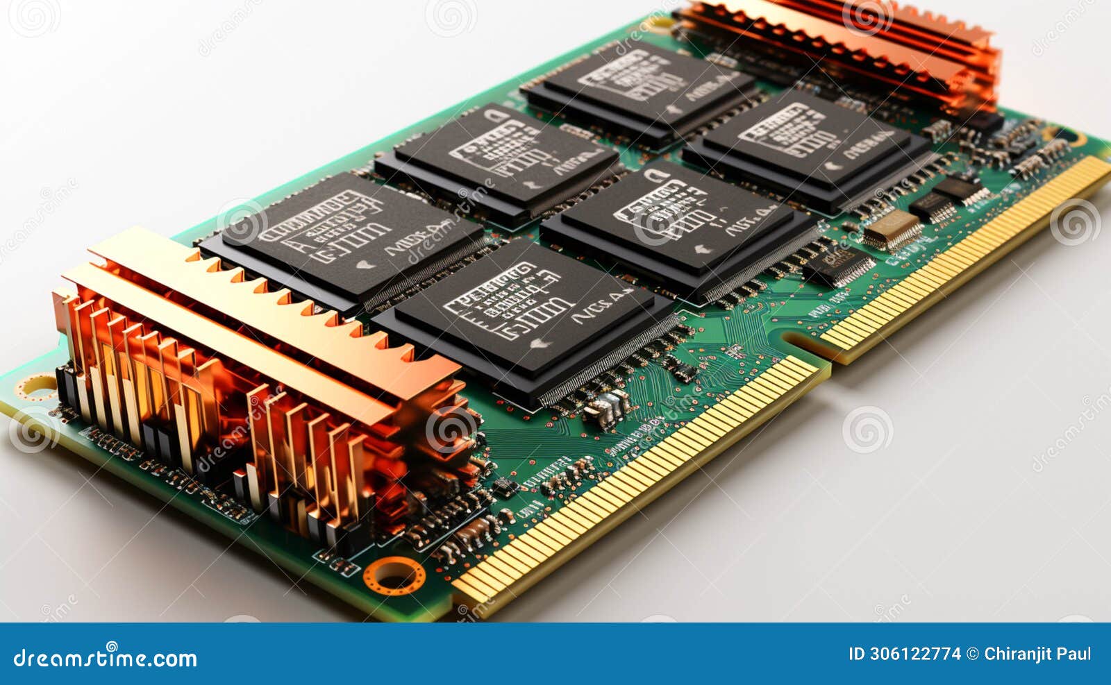 Computer RAM (Desktop) Isolated on White Stock Illustration ...