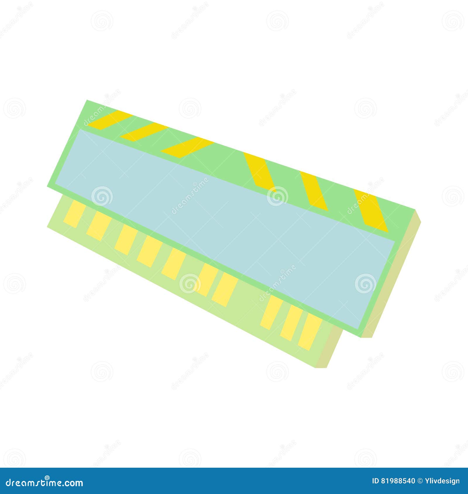 Computer Ram Icon, Cartoon Style Stock Vector - Illustration of board ...