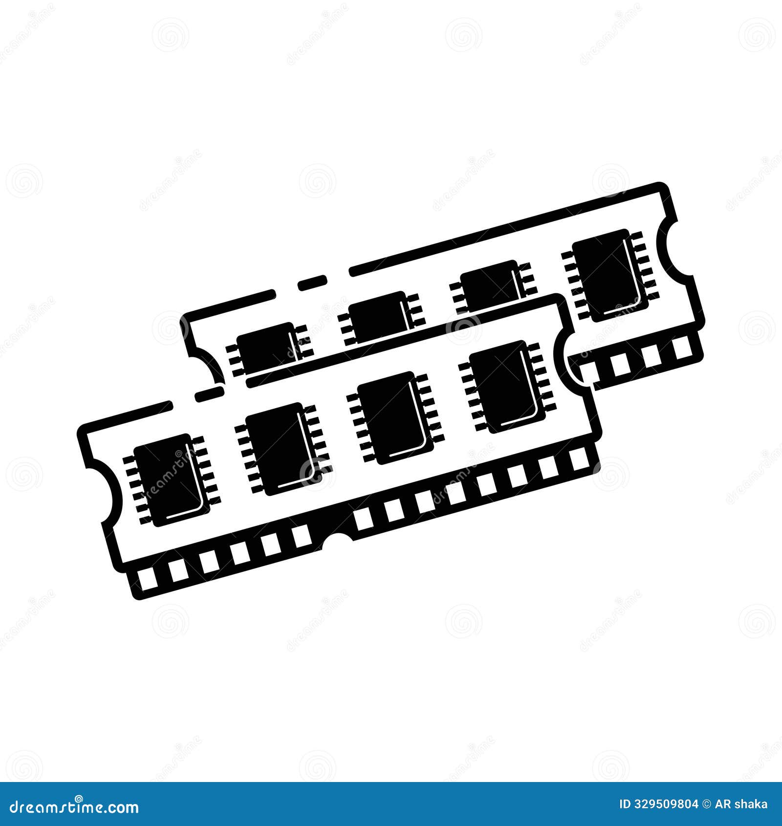 Computer RAM Icon. Vector Illustration Symbol Design Stock Vector ...