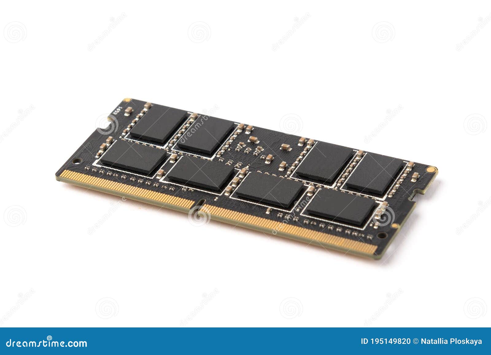 Computer RAM Isolated on White Background Stock Photo - Image of black ...