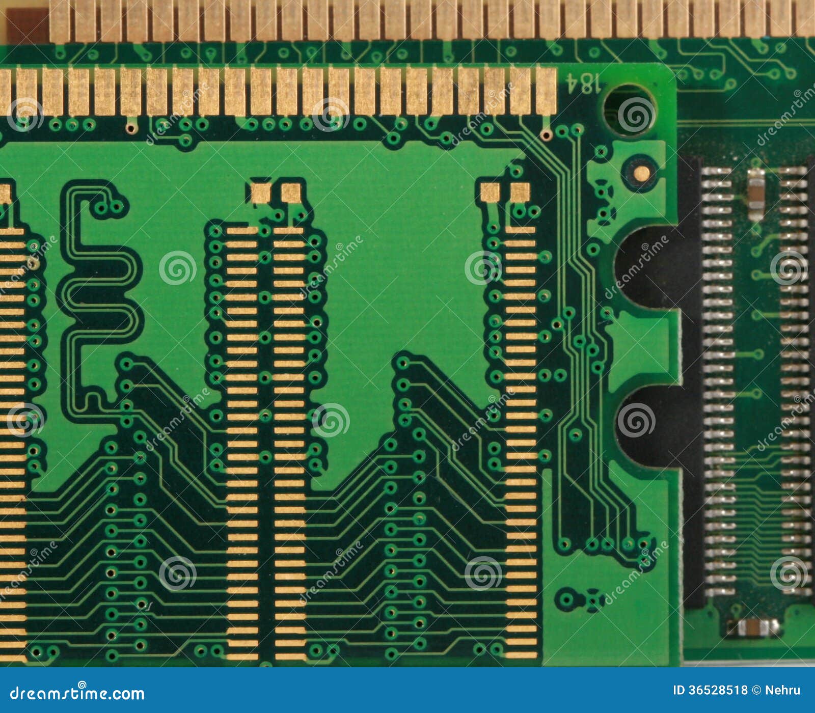 Macro of Computer RAM Memory Card Stock Photo - Image of integrated ...