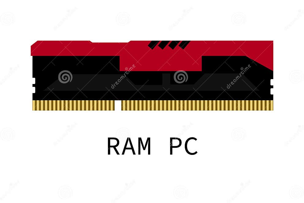 Computer Ram Memory Cards Memory Icon Vector Ram Icon Vector Stock Illustration Illustration